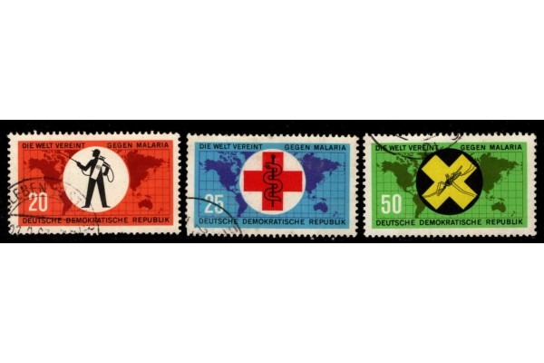 Germany East 1963 The Struggle against Malaria set of three