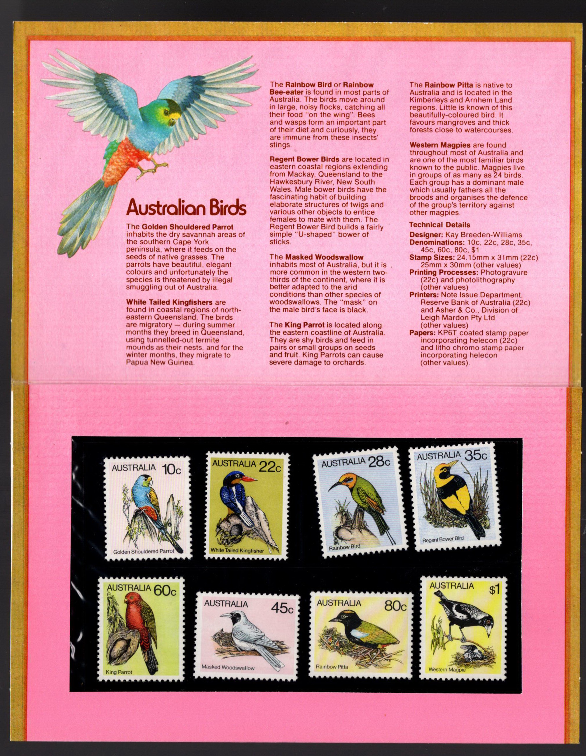Australia, 1980 Australian Birds Presentation Pack
