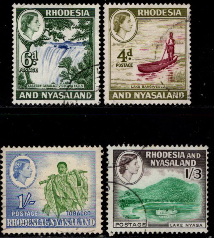 Rhodesia & Nyasaland 4 different used