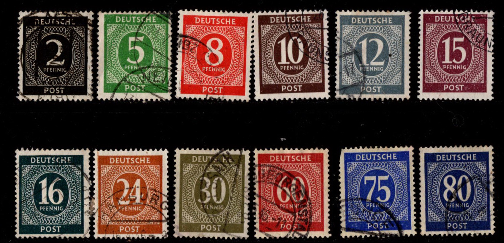 Germany Joint allied occupation zone 1946 Value stamps. Collection of ...